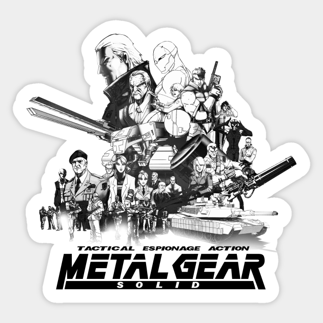 Metal Gear Solid (Black Version) - Metal Gear Solid - Sticker | TeePublic